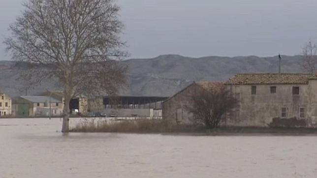 La riada del Ebro pasa tras inundar más de 2.500 hectáreas en Aragón