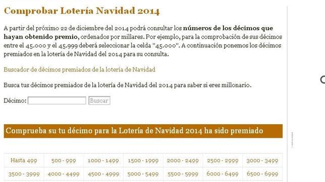 Consulta si te ha tocado un premio de la Lotería de Navidad en ABC.es
