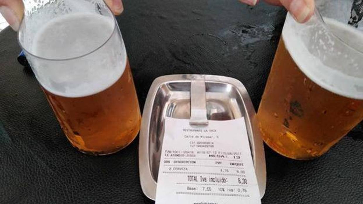 El «sablazo» por dos cervezas en un bar de San Sebastián