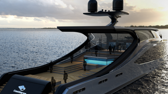 Cantharus, el superyate que destaca por su suite submarina